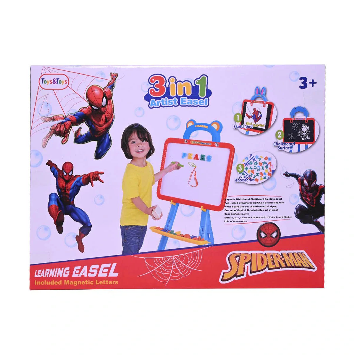 Spider-Man 3-In-1 Learning Easel: Inspire Artistic Superhero Adventure – Raja Sahib Kids