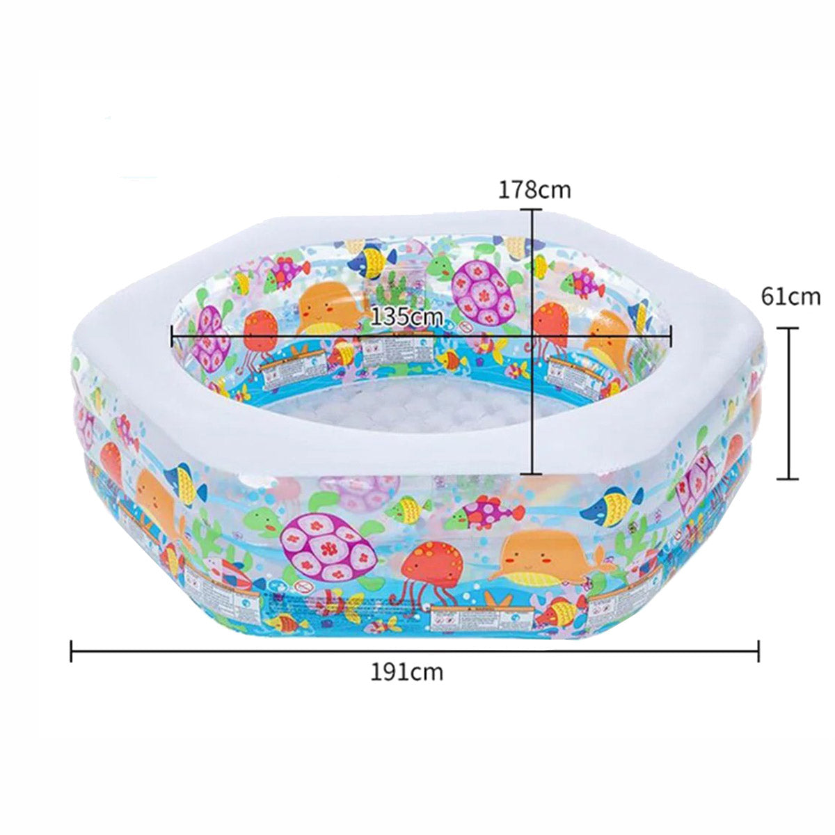 Intex Kids Inflatable Ocean Reef Pool (1.91 M x 1.78 M x 61 CM) – Raja ...