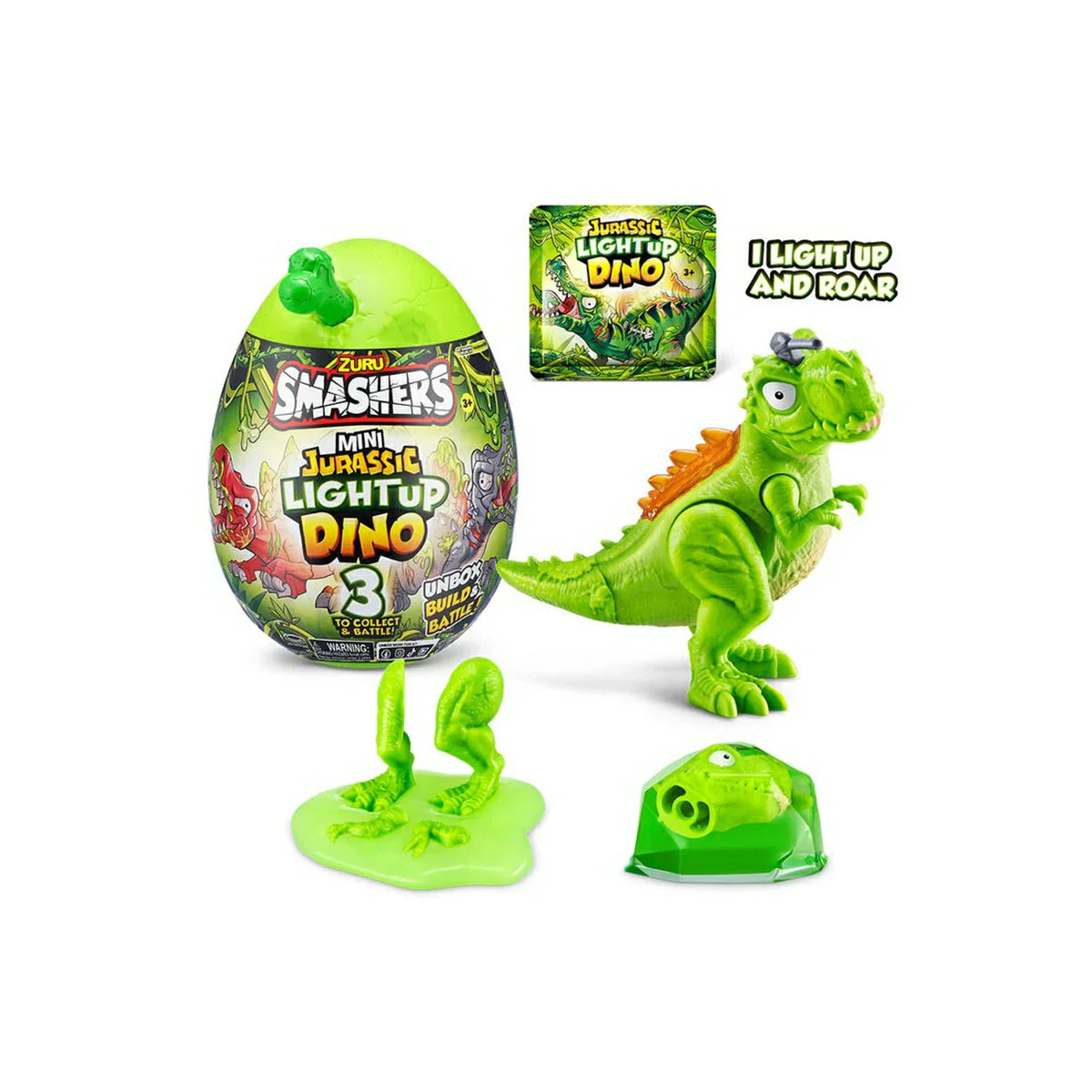 Zuru Smashers Mini Jurassic Light Up Dino Egg Assortment – Raja Sahib Kids
