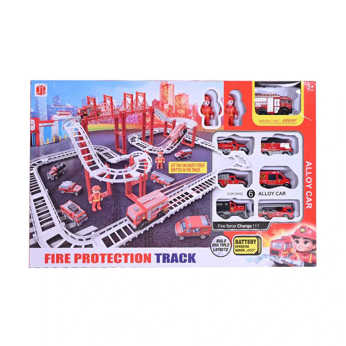 Fire Brigade Track Rescue Track With Red Color – Raja Sahib Kids