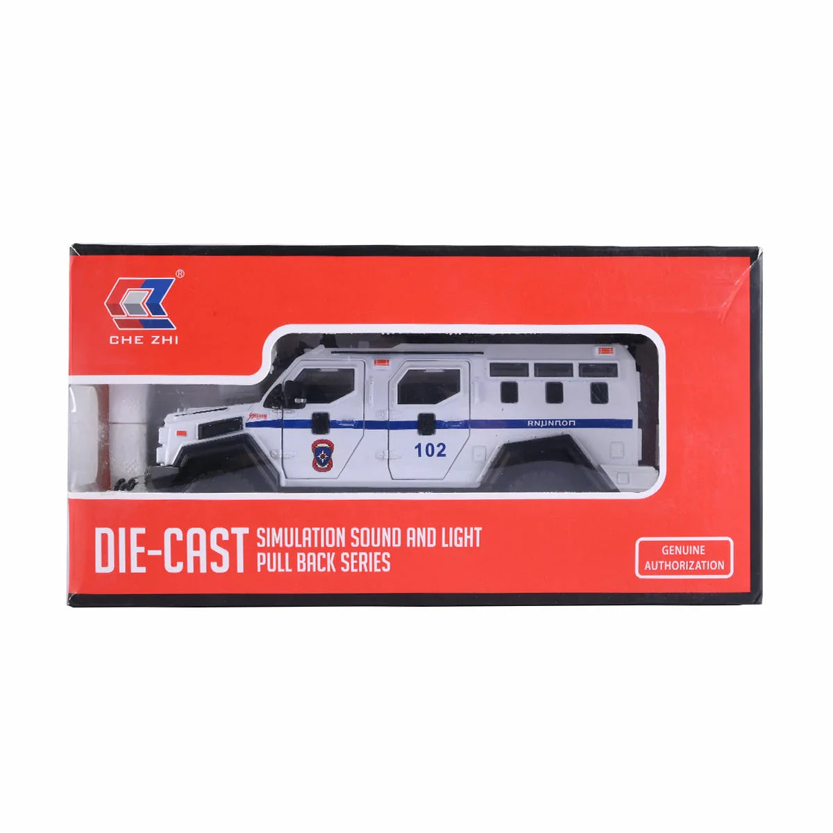 Die-Cast Russian Police SWAT Truck with Lights & Sound - Pull Back Ser ...