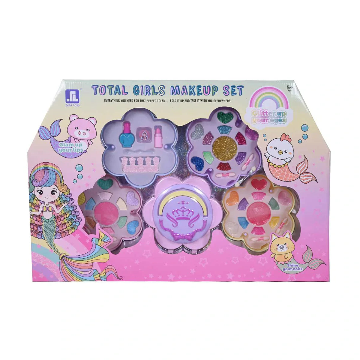 Total Girls Makeup Set With Glitter And Accessories – Raja Sahib Kids