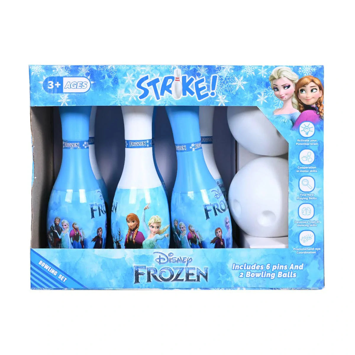 Frozen Bowling Set 6 Bowling Pins & 2 Bowling Ball – Raja Sahib Kids