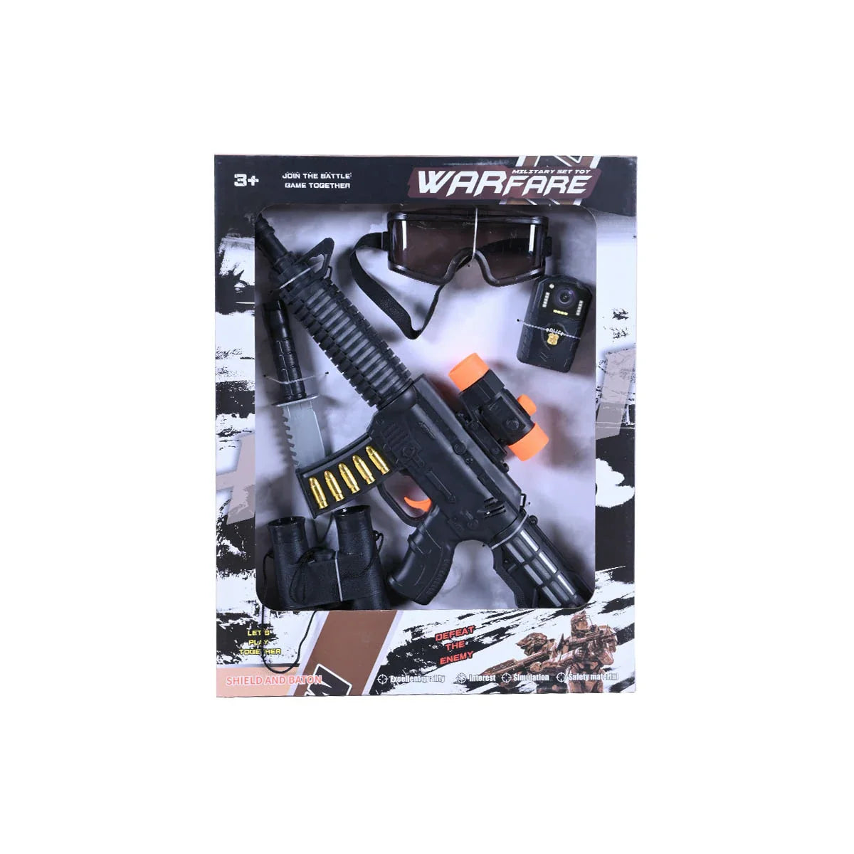 Warfare Military Toy Gun Set Tactical Play Battle Kit – Raja Sahib Kids