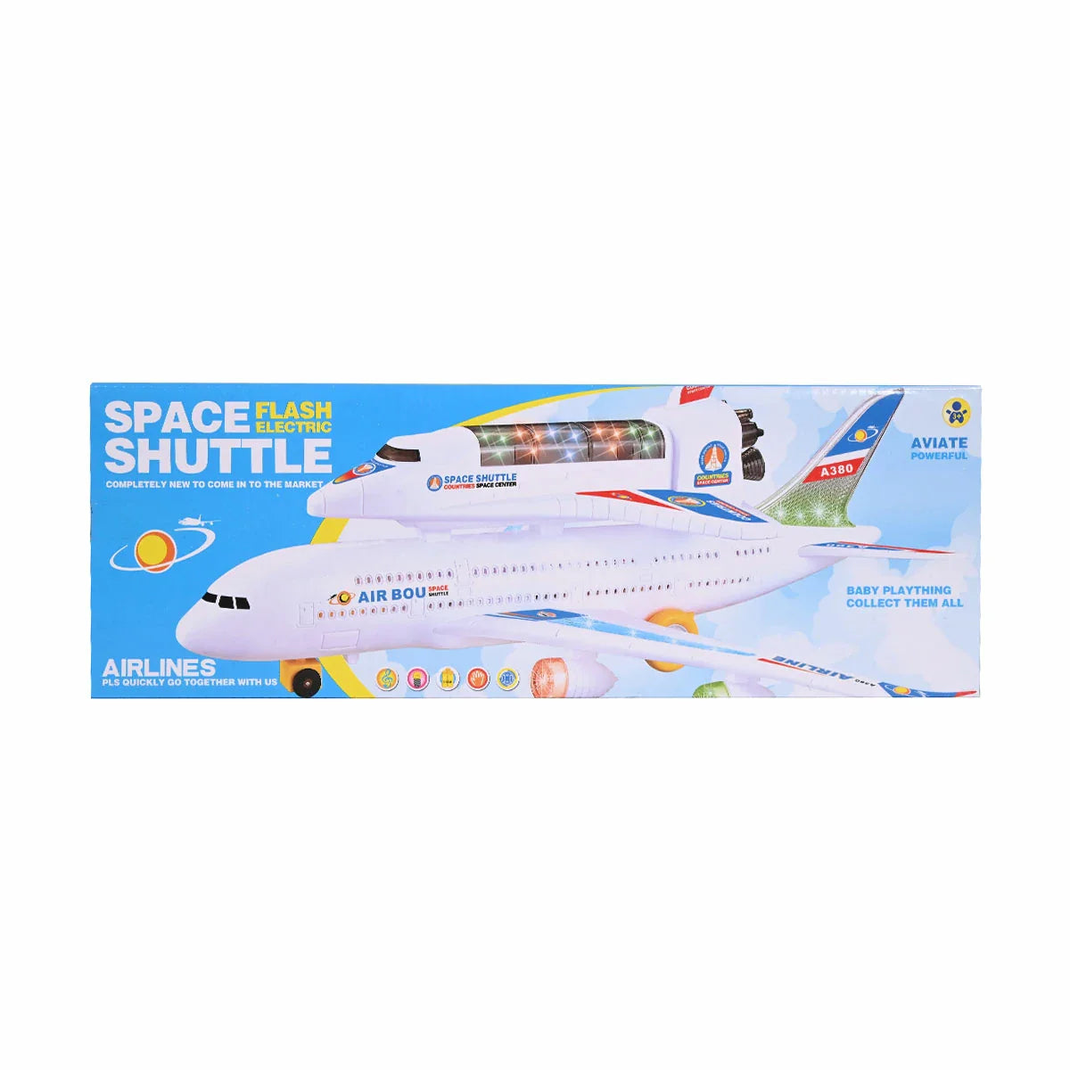 Big Model Jumbo Jet With Flashing 3D Lights And Realistic Aircraft Pla ...