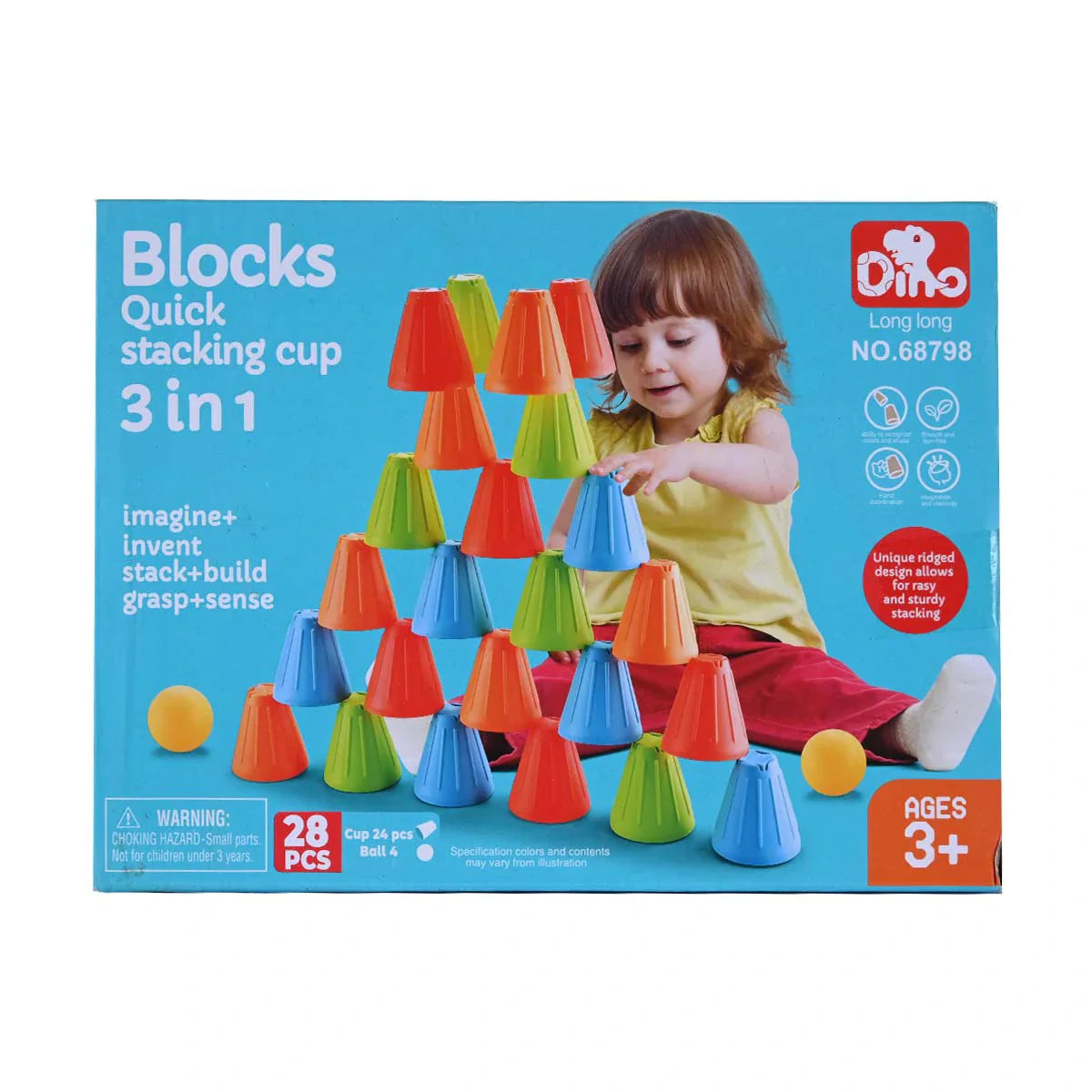 3-in-1 Quick Stacking Cup & Ball Game – Raja Sahib Kids