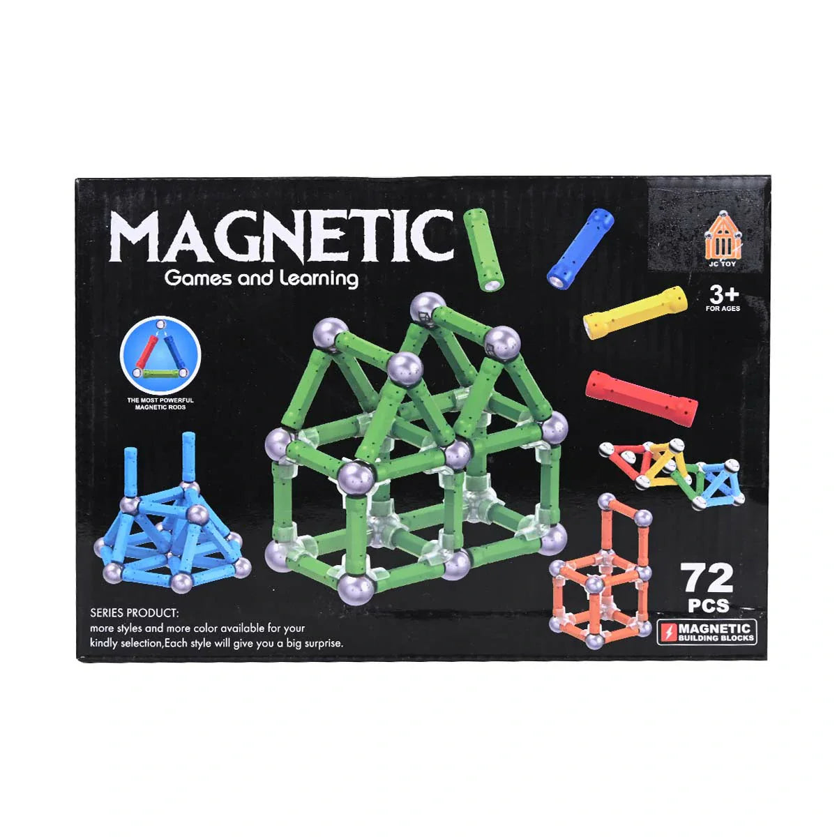 Learning Magnetic Building Blocks 72 Pcs – Raja Sahib Kids