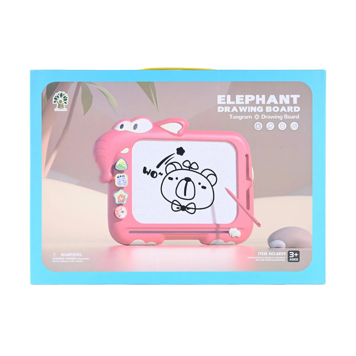 Elephant Drawing Board & Tangram Play – Raja Sahib Kids