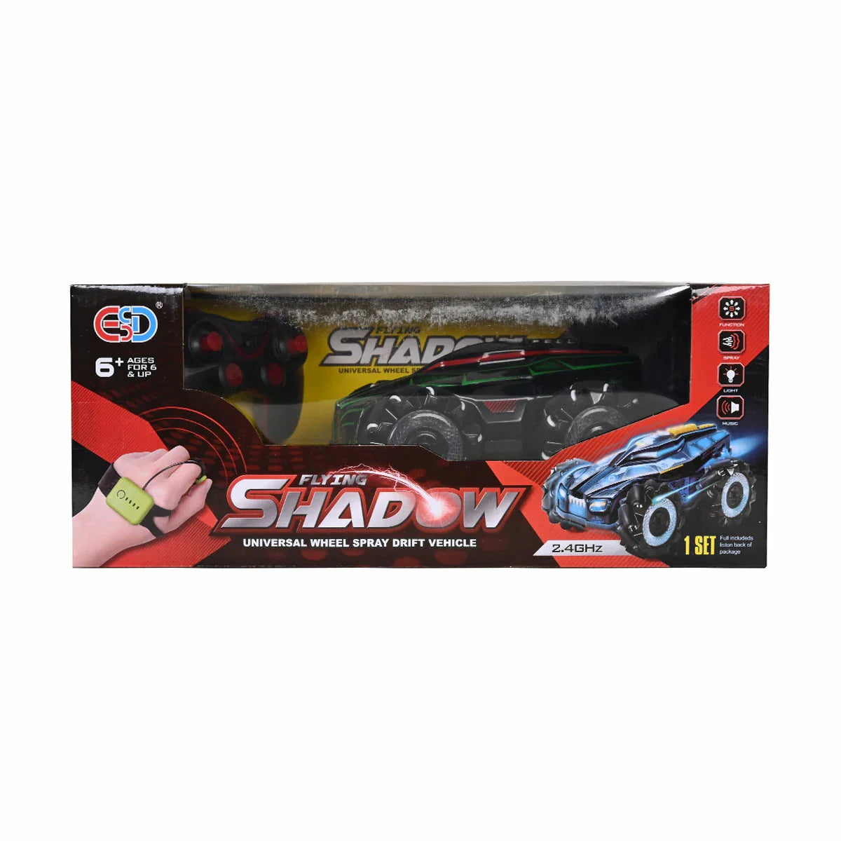 2.4Ghz Remote Control Flying Shadow Universal Wheel Spray Drift Vehicl ...