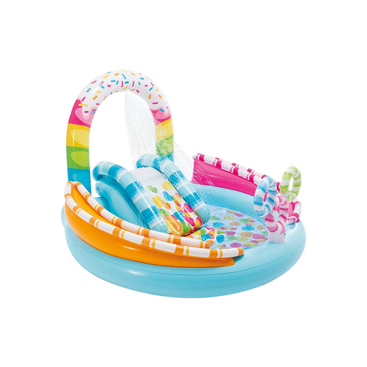 Intex Candy Fun Water Play Center (1.70m x 1.68m x 1.22m) – Raja Sahib Kids