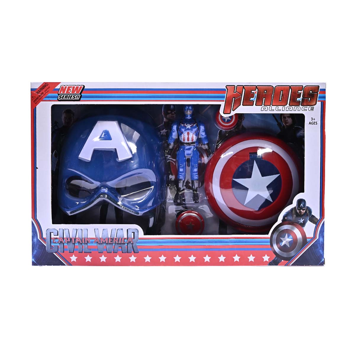 Civil War Heroes Alliance Captain America Play Set – Raja Sahib Kids