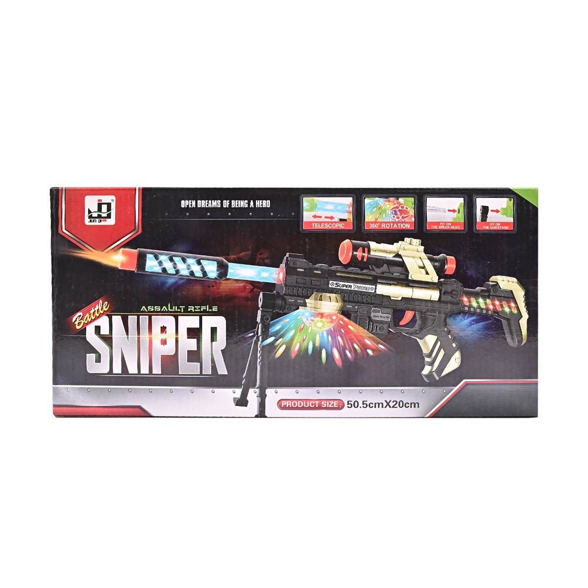 Rainbow Light Sniper Rifle For Kids – Raja Sahib Kids