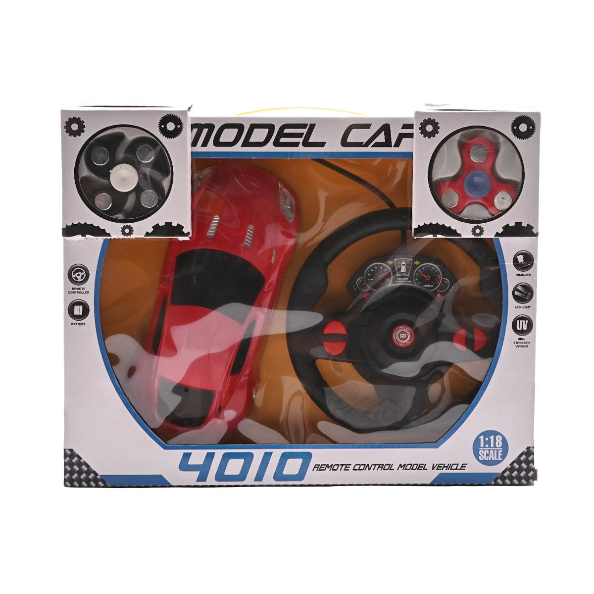 Remote Control High Speed Model Car Red With Spinners – Raja Sahib Kids