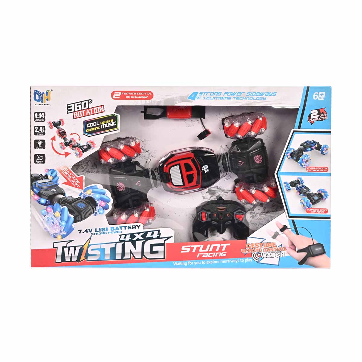 2-in-1 Hand Sensor & Remote Control Twisting Stunt Racing Car – Raja ...