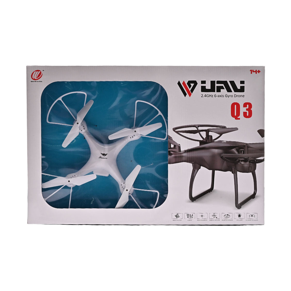 Remote Control Axis Gyro Scope Drone White – Raja Sahib Kids
