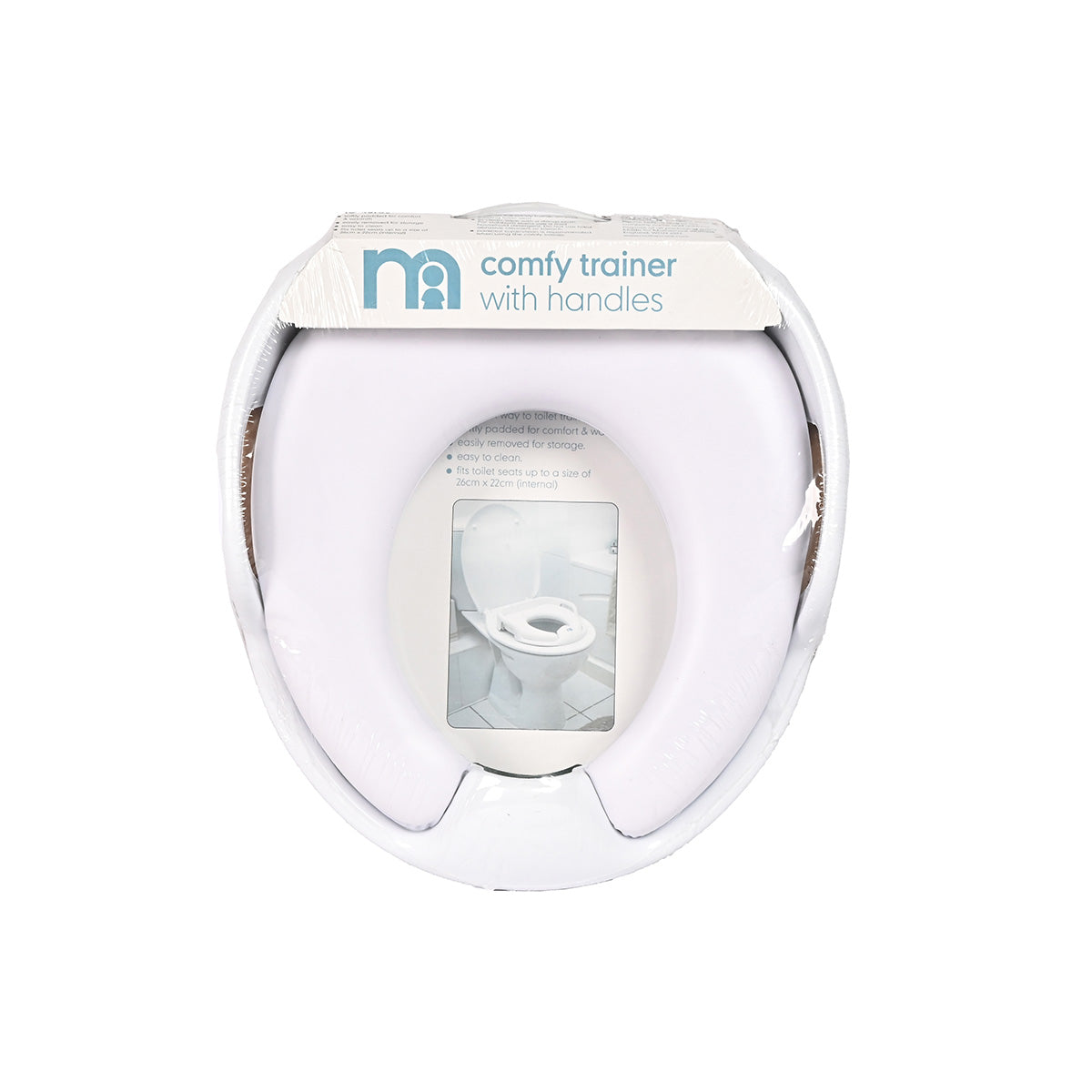 Soft Toilet Commode Comfy Trainer With handles White – Raja Sahib Kids